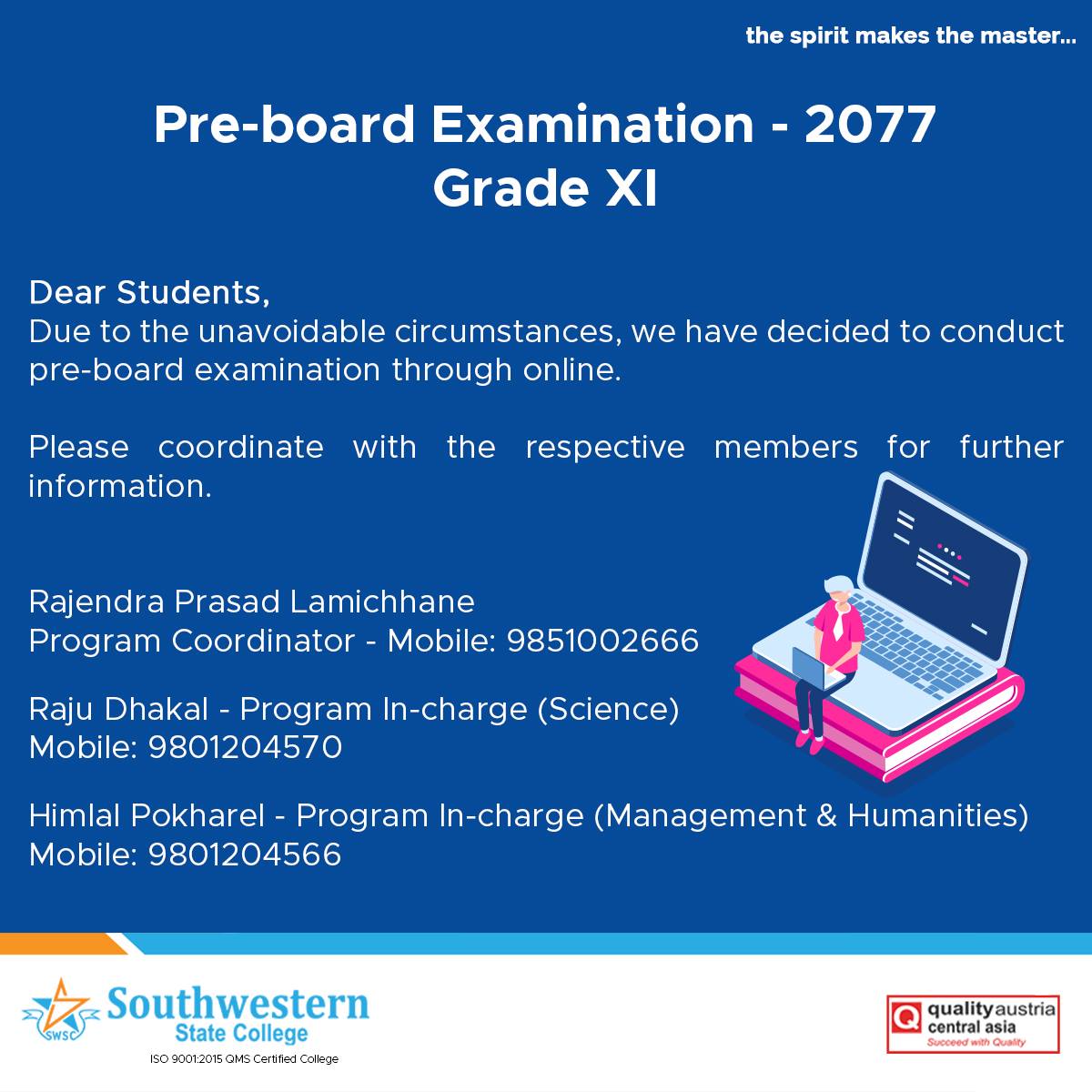 Southwestern State College - the spirit makes the master...